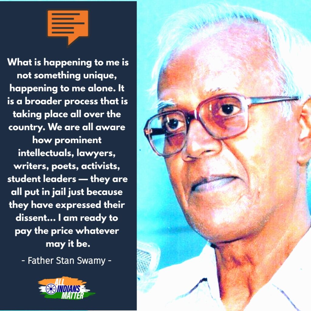 Audio: What Father Stan Swamy’s death says about us – All Indians Matter